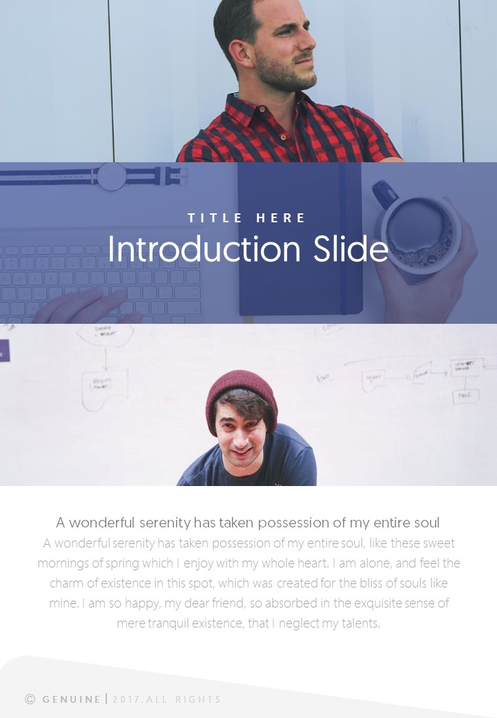 Genuine Portrait Business PowerPoint Template, Presentation Templates