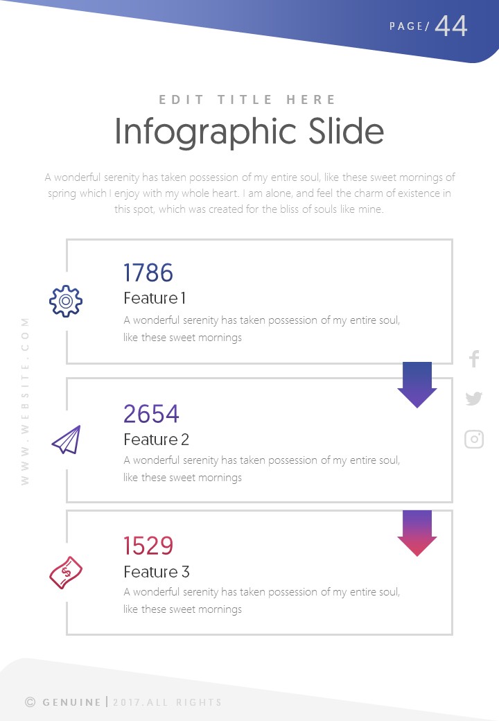 Genuine Portrait Business PowerPoint Template, Presentation Templates