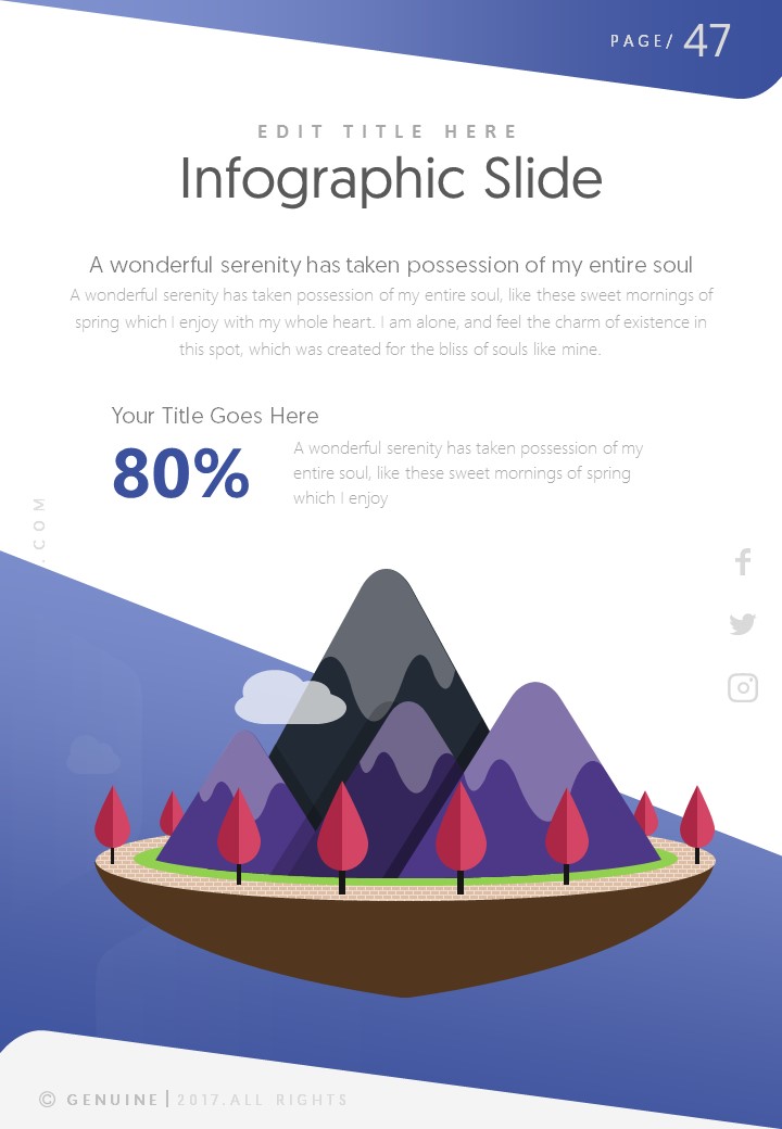 Genuine Portrait Business PowerPoint Template, Presentation Templates