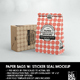 Paper Bags with Sticker Seal Packaging Mockup, Graphics | GraphicRiver