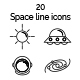 Space Line Icons by 4slash | GraphicRiver