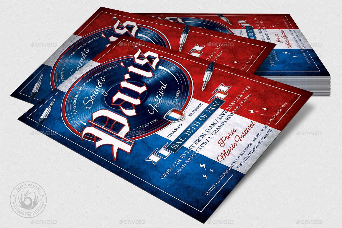 Sounds of Paris Flyer Template, Print Templates | GraphicRiver