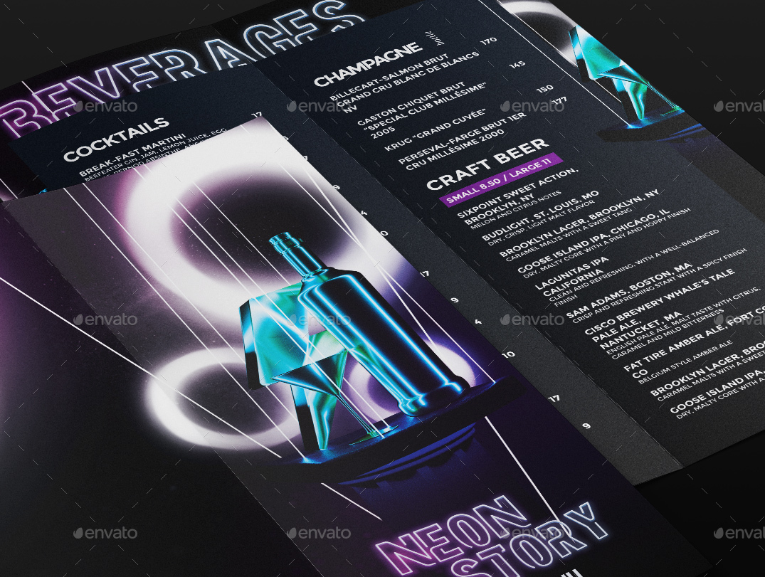 Drinks Menu, Print Templates | GraphicRiver
