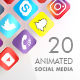 20 Animated Social Media Icons, Motion Graphics | VideoHive