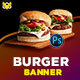Burger Banner, Web Elements | GraphicRiver