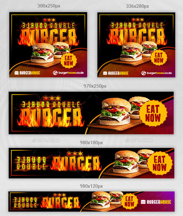 Burger Banner, Web Elements | GraphicRiver