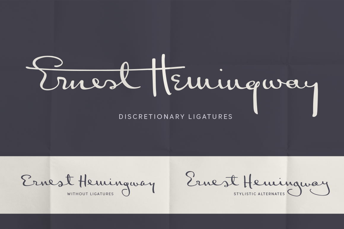 Ernest Hemingway's handwriting font!, Fonts | GraphicRiver