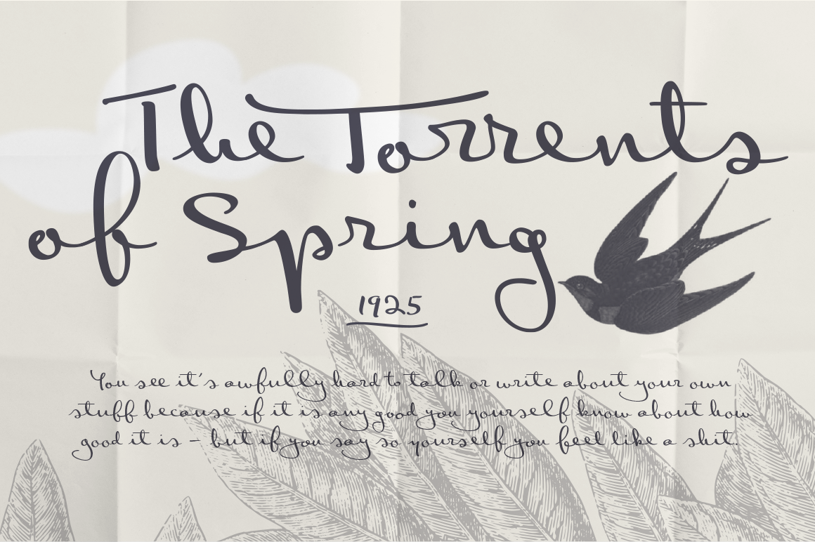 Ernest Hemingway's handwriting font!, Fonts | GraphicRiver