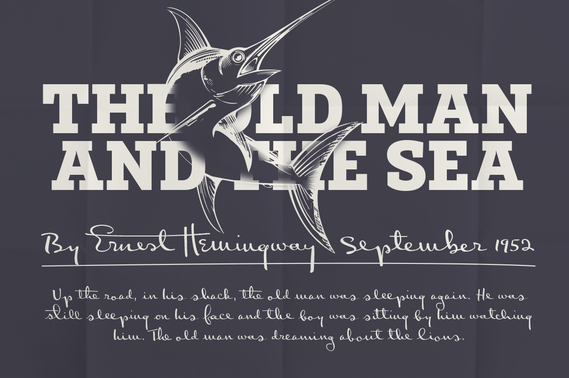 Ernest Hemingway's handwriting font!, Fonts | GraphicRiver