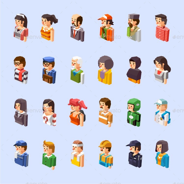 Isometric Avatar, Vectors | GraphicRiver