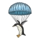 Penguin Bird Flies on Parachute Color Sketch Vector, Vectors | GraphicRiver