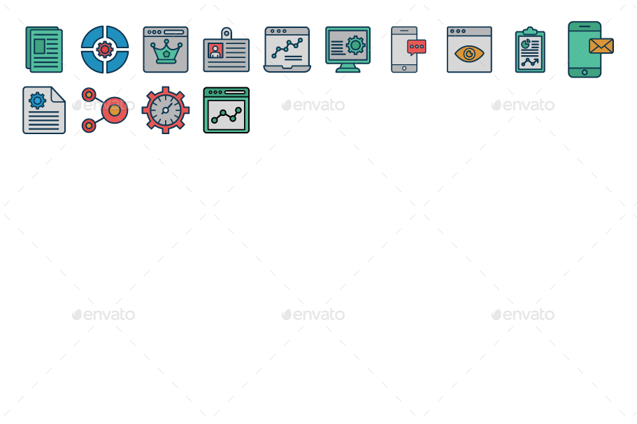 150+ Web and SEO Isolated Vector Icons Pack, Icons | GraphicRiver