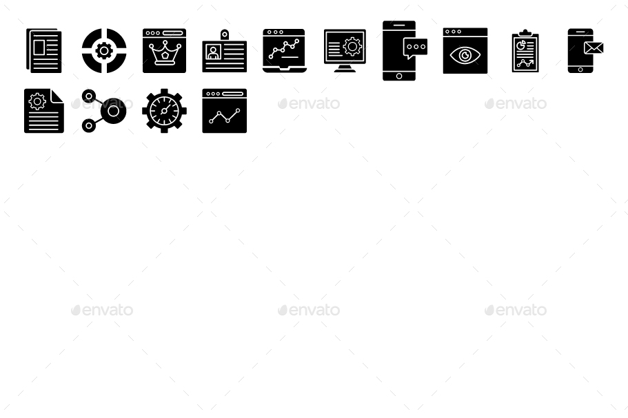 150+ Web and SEO Isolated Vector Icons Pack, Icons | GraphicRiver