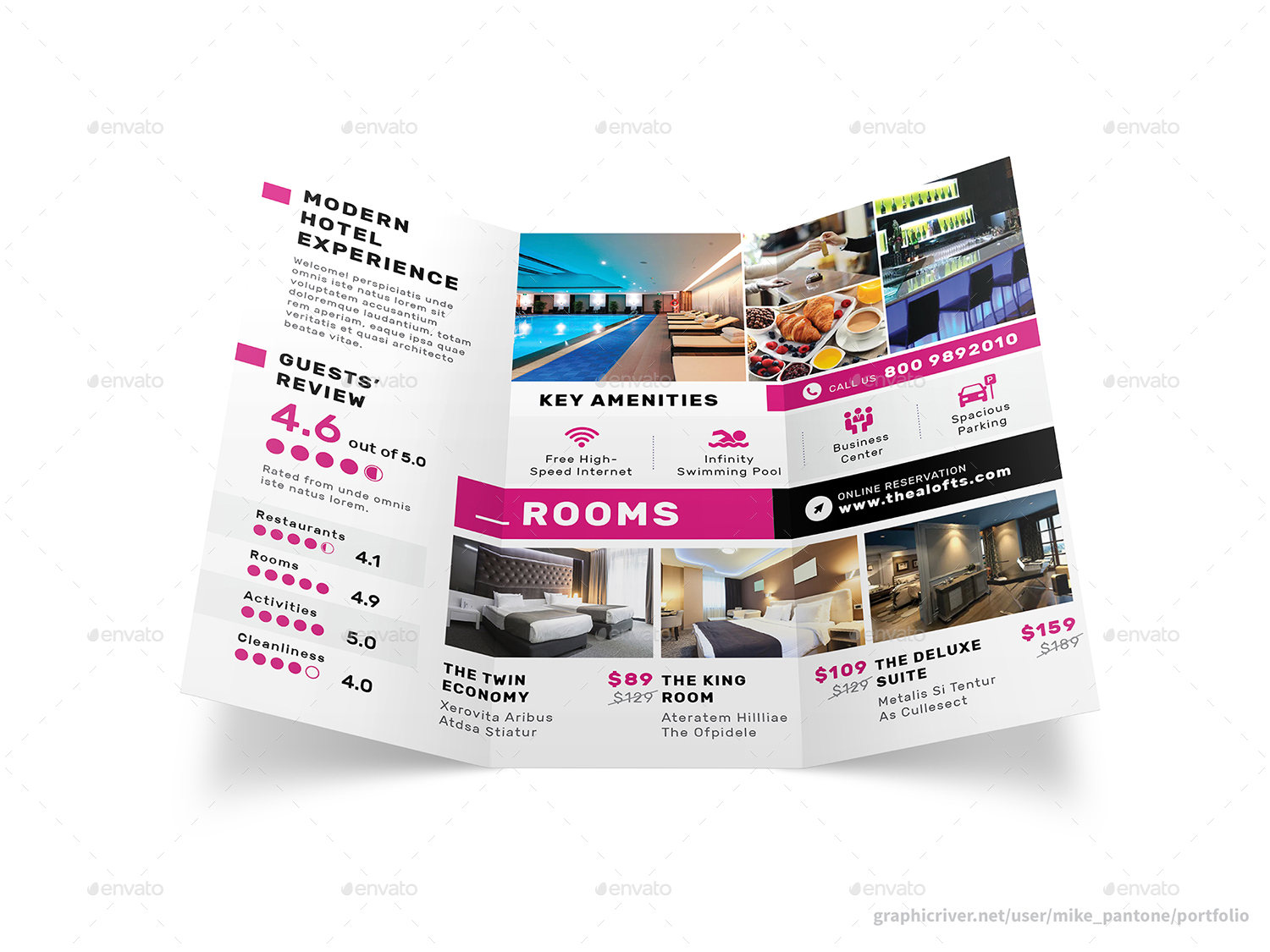Modern Hotel Print Bundle 2, Print Templates | GraphicRiver