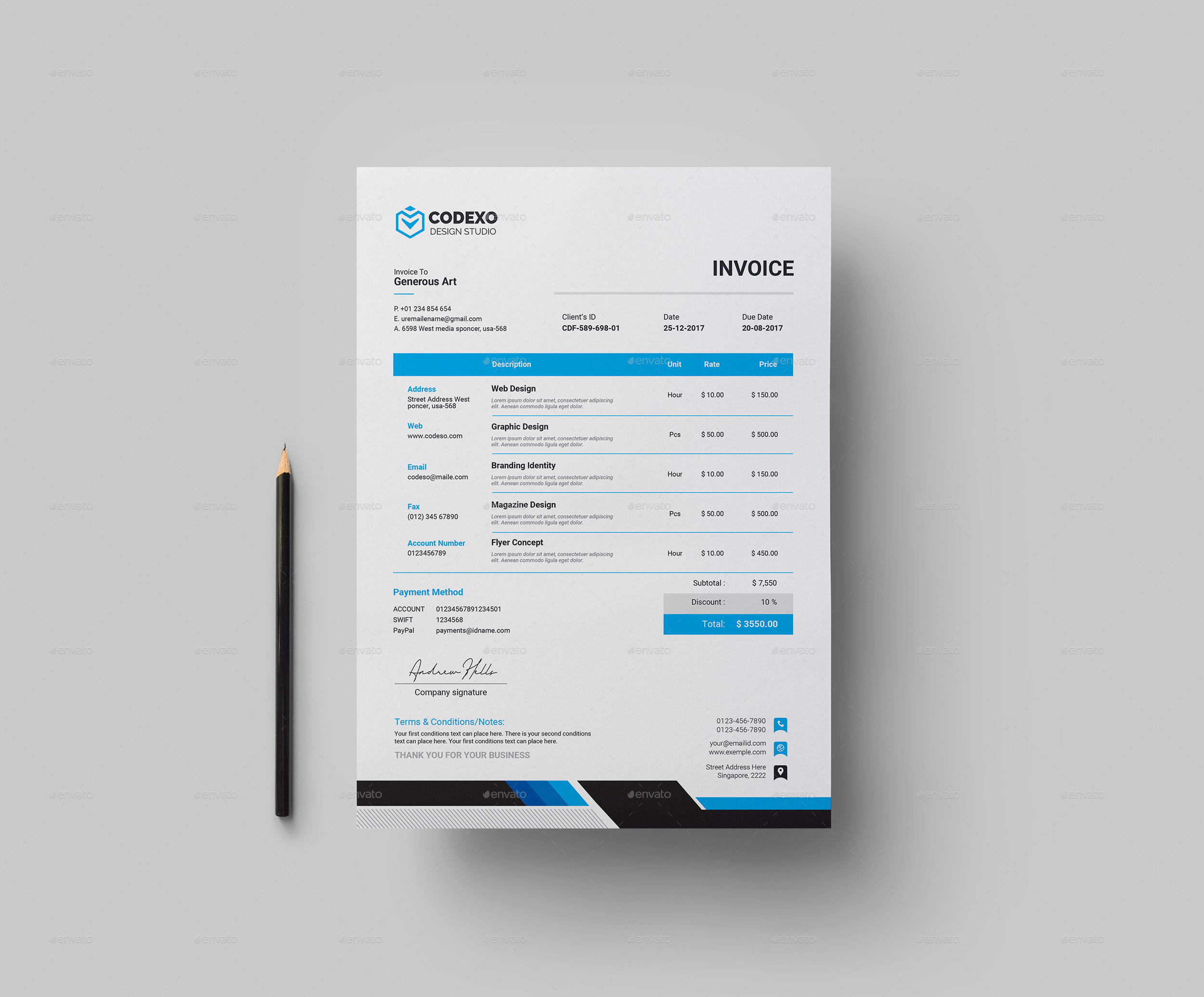 Invoice, Print Templates | GraphicRiver