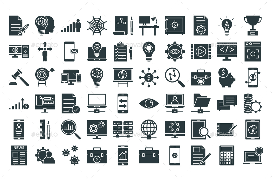 280 Project Management Isolated Vector Icons Pack, Icons | GraphicRiver