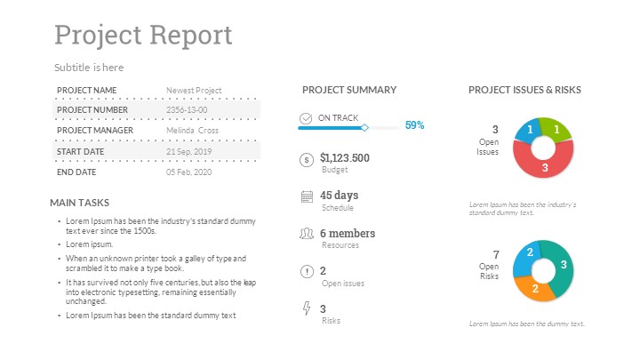 Project Status Google Slides by SanaNik | GraphicRiver