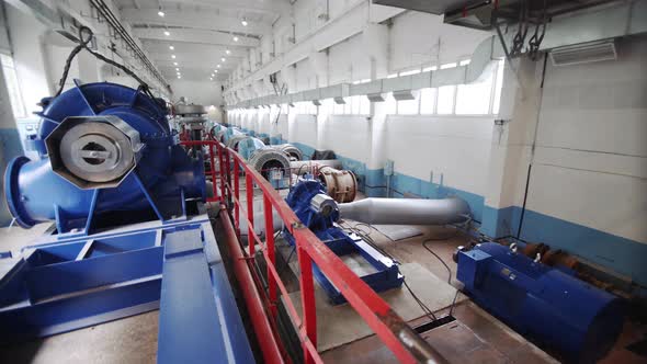 Equipment at Electric Pumping Station, Stock Footage | VideoHive