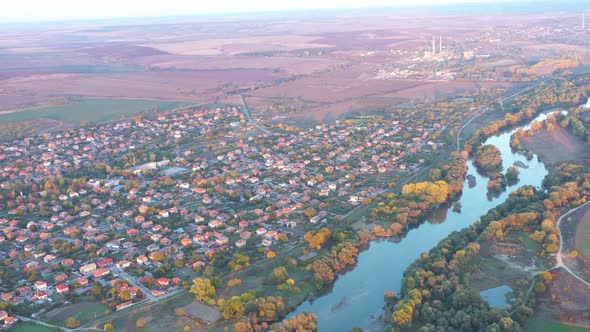 Aerial View Of Maritsa River In Bulgaria 4, Stock Footage | VideoHive