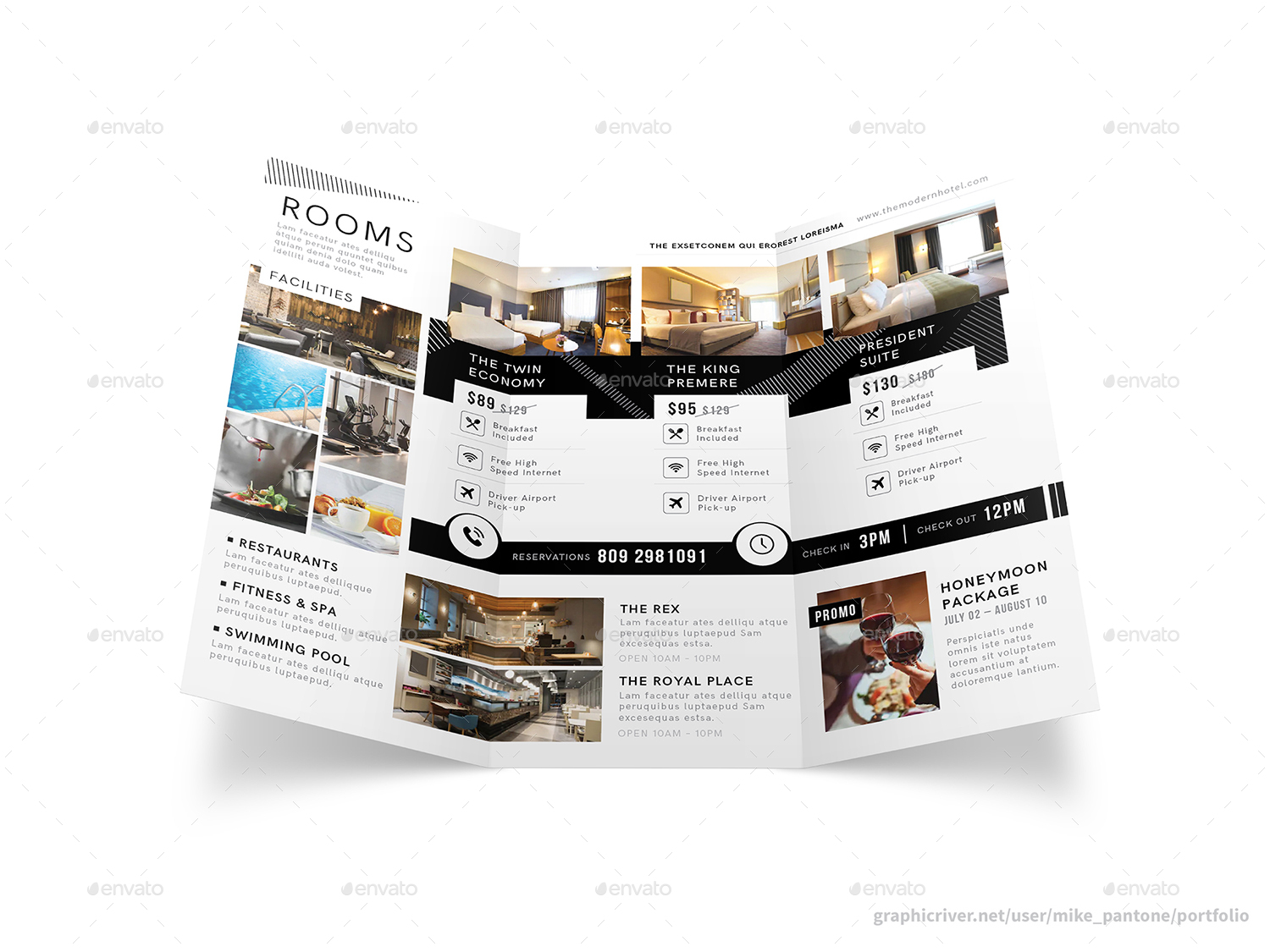 Modern Hotel Print Bundle 3, Print Templates | GraphicRiver