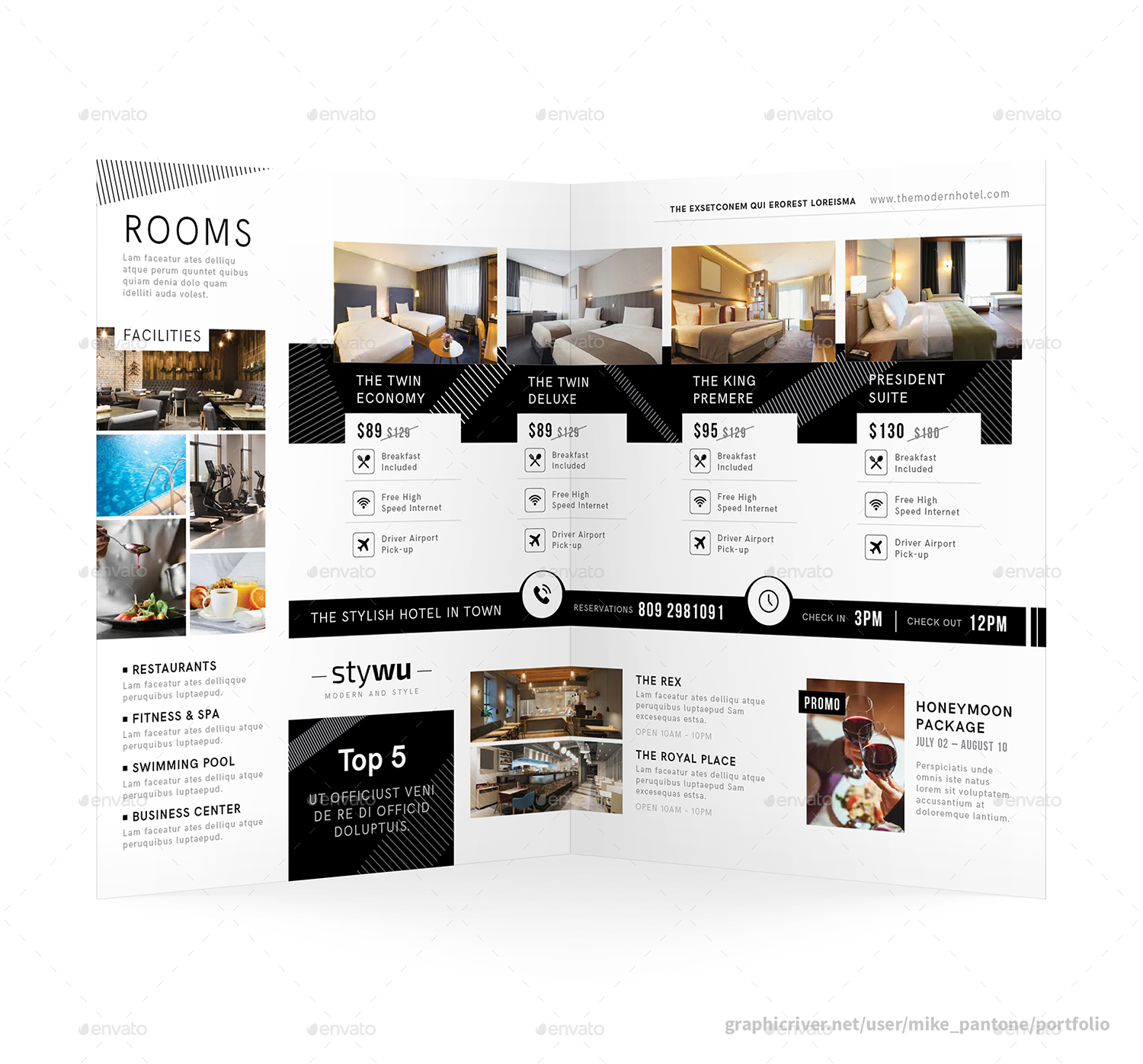 Modern Hotel Print Bundle 3, Print Templates | GraphicRiver
