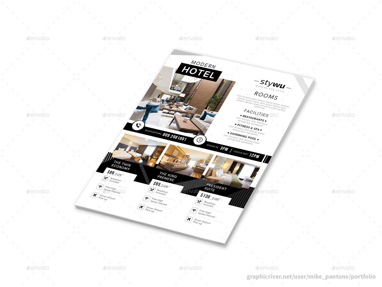 Modern Hotel Print Bundle 3, Print Templates | GraphicRiver