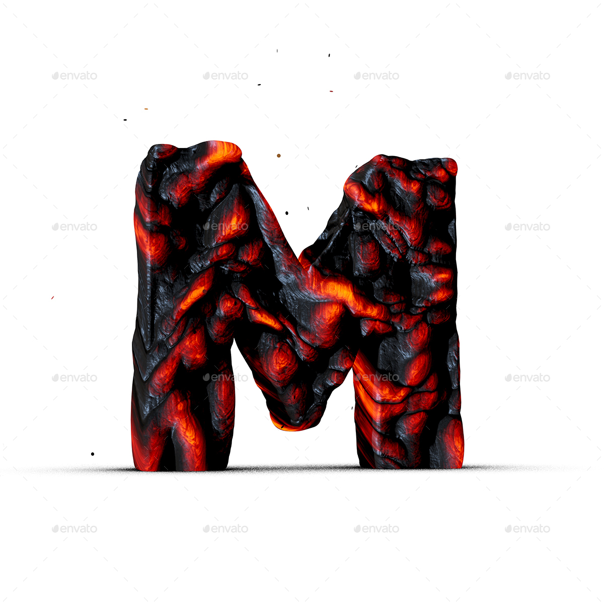 Lava Text & Numbers Set, Graphics | GraphicRiver