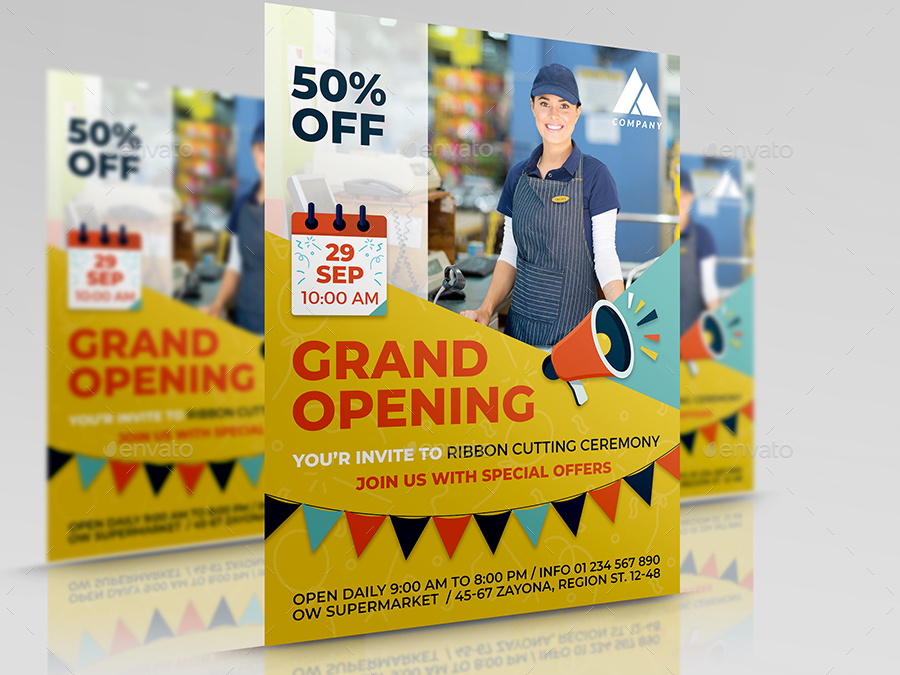 Grand Opening Flyer Template Vol.2, Print Templates | GraphicRiver