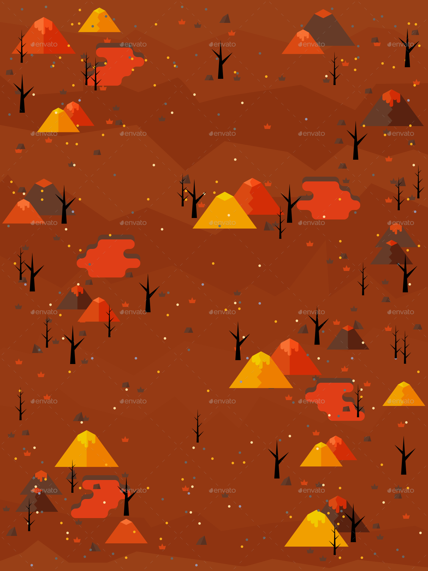 Flat Fireworld GUI Set, Game Assets | GraphicRiver