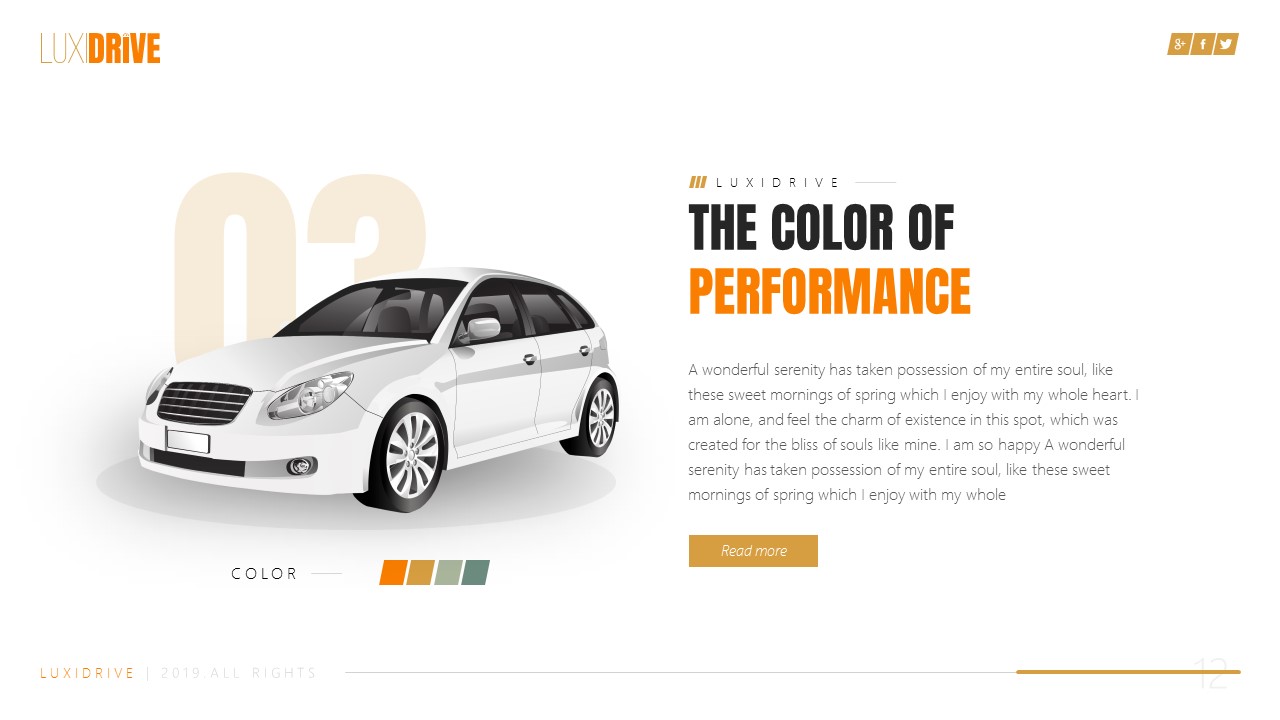 Luxidrive - Automotive PowerPoint Template, Presentation Templates