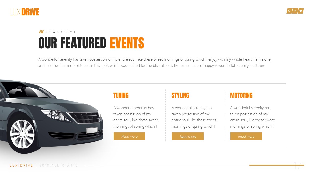 Luxidrive - Automotive PowerPoint Template, Presentation Templates