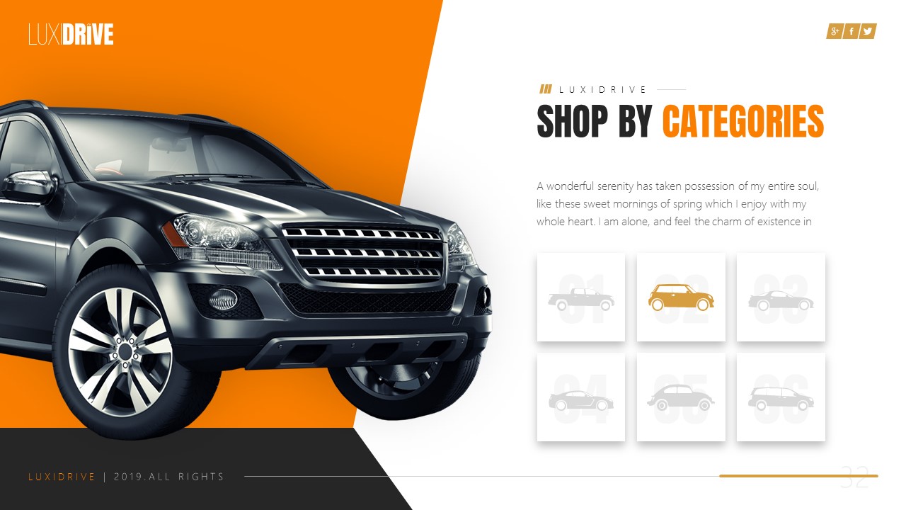 Luxidrive - Automotive PowerPoint Template, Presentation Templates