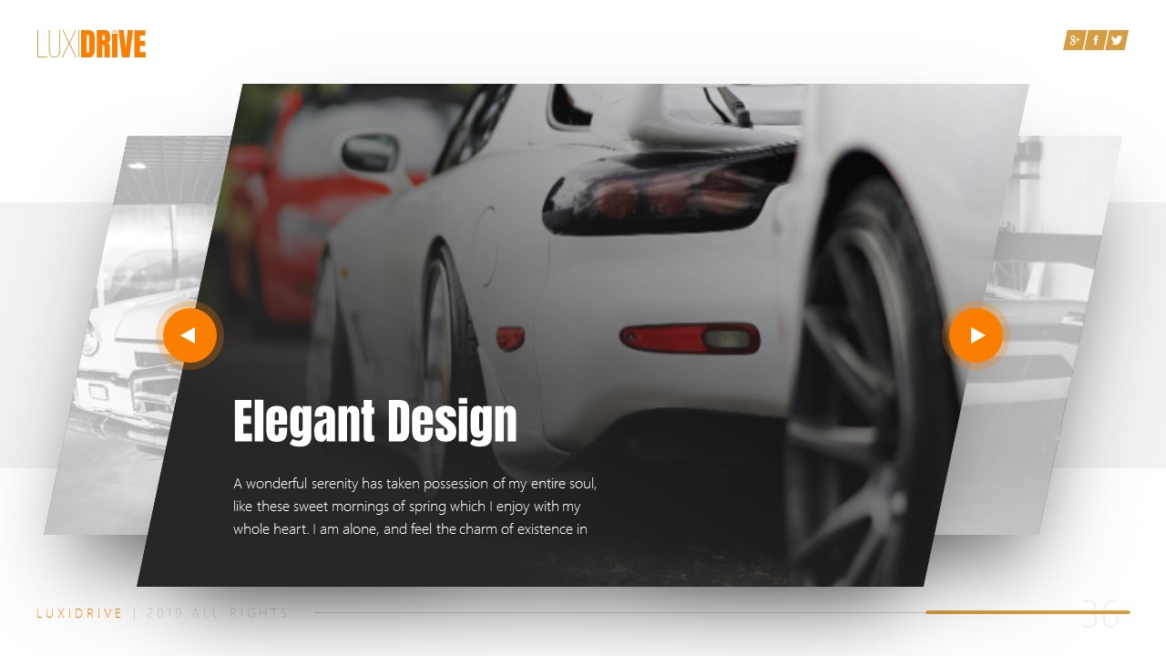 Luxidrive - Automotive PowerPoint Template, Presentation Templates