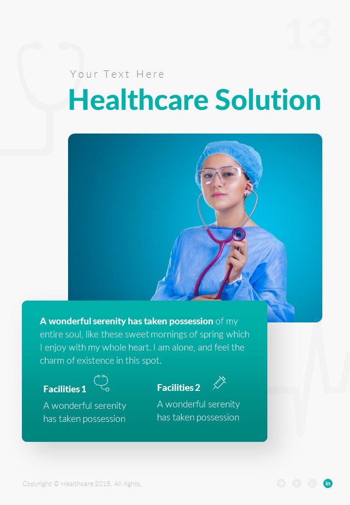 Healthcare Portrait Medical PowerPoint Template, Presentation Templates