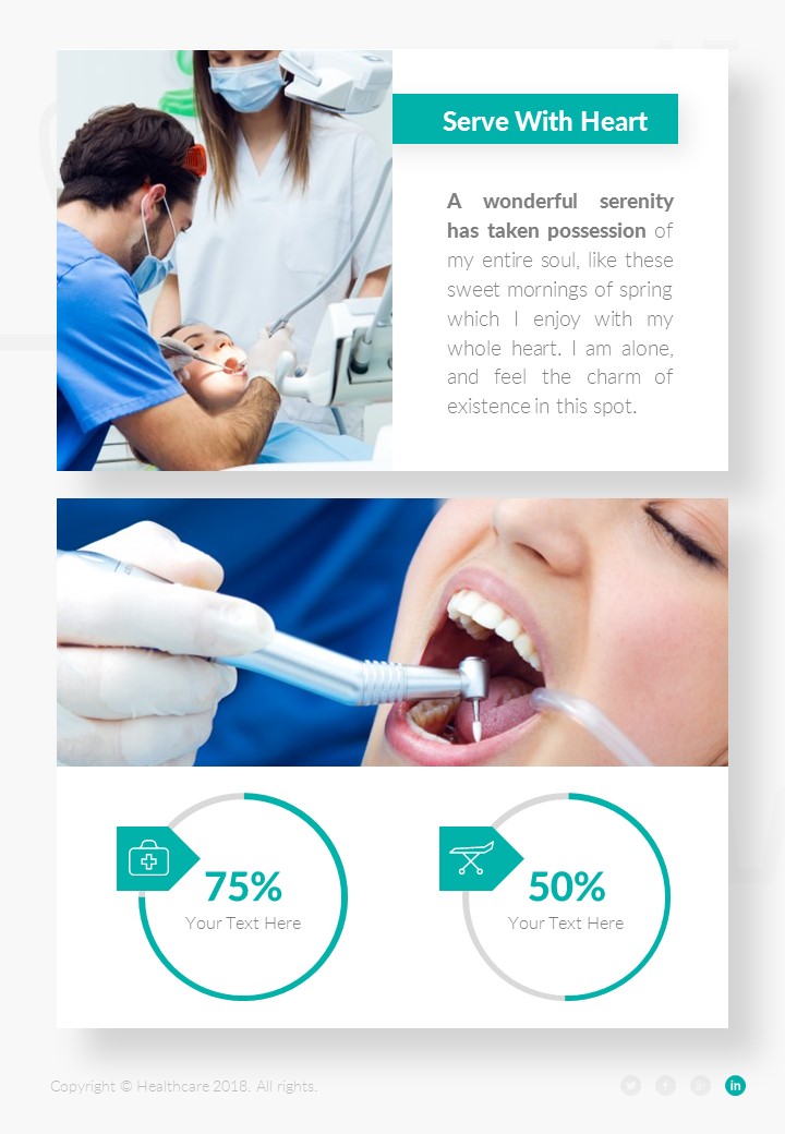 Healthcare Portrait Medical PowerPoint Template, Presentation Templates