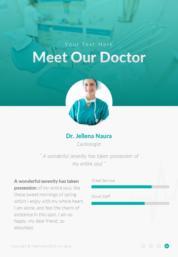 Healthcare Portrait Medical PowerPoint Template, Presentation Templates