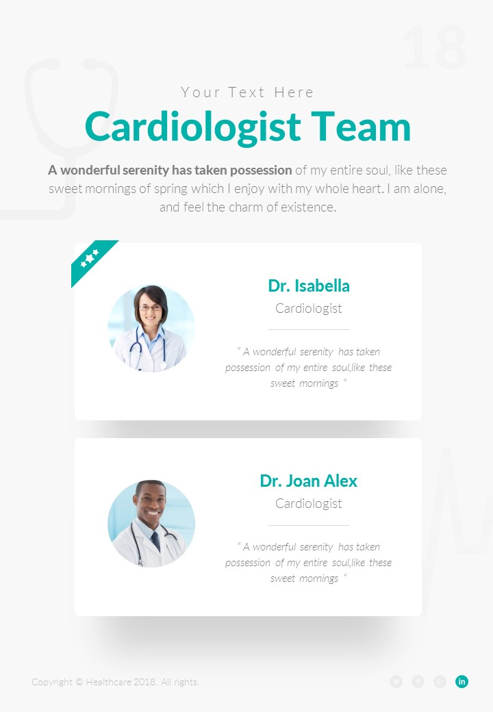Healthcare Portrait Medical PowerPoint Template, Presentation Templates