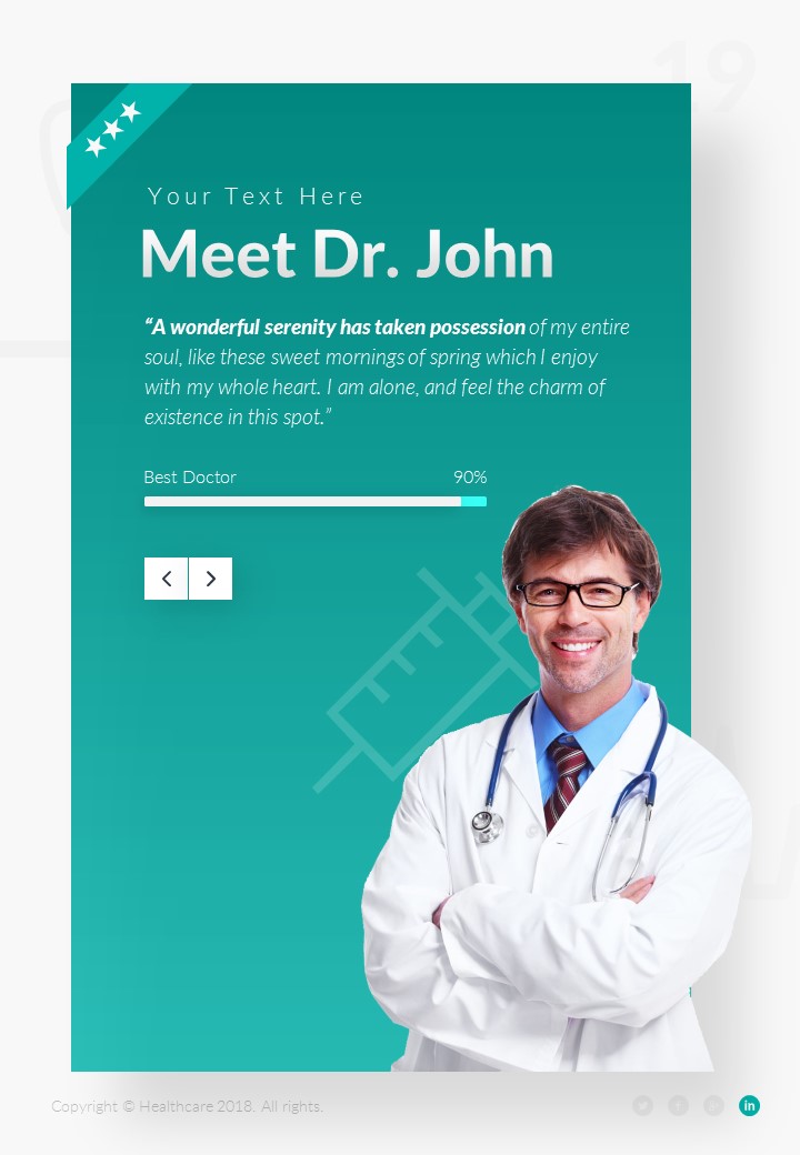 Healthcare Portrait Medical PowerPoint Template, Presentation Templates