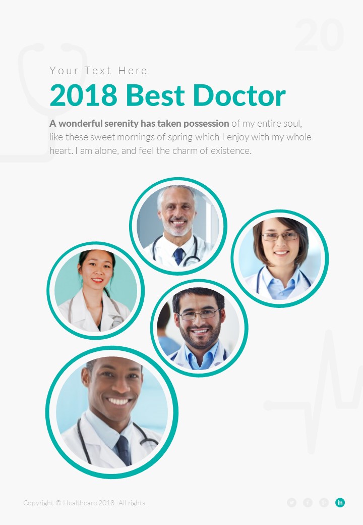 Healthcare Portrait Medical PowerPoint Template, Presentation Templates
