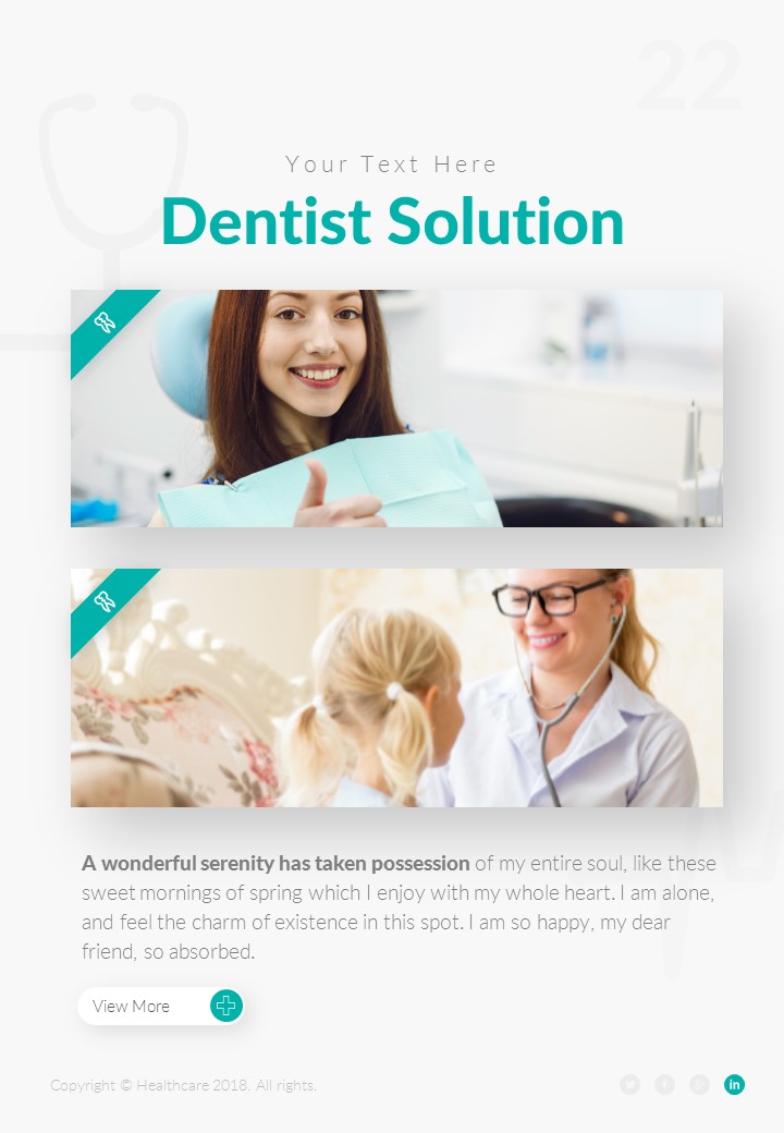 Healthcare Portrait Medical PowerPoint Template, Presentation Templates