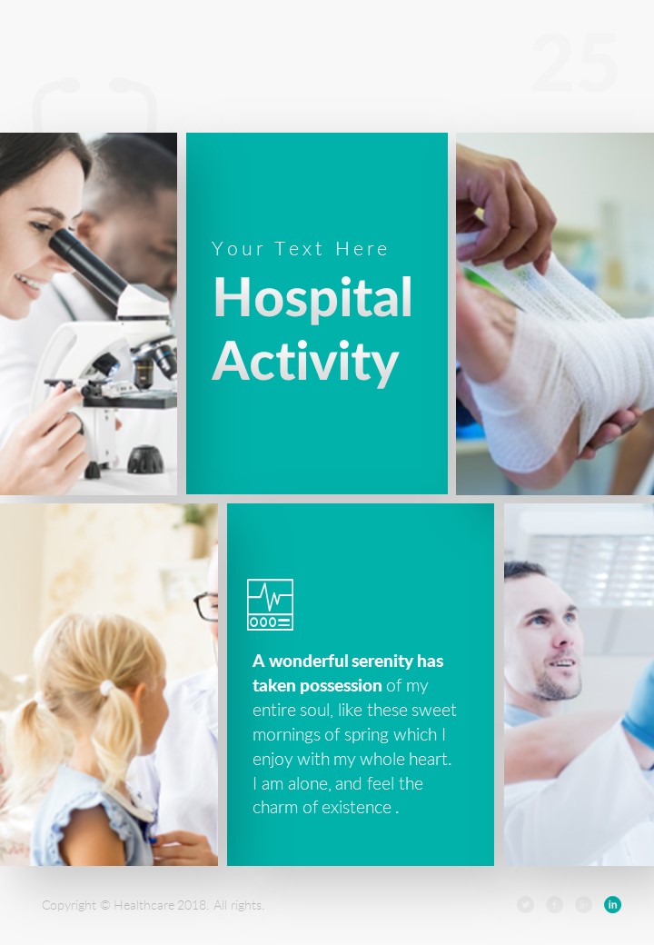 Healthcare Portrait Medical PowerPoint Template, Presentation Templates