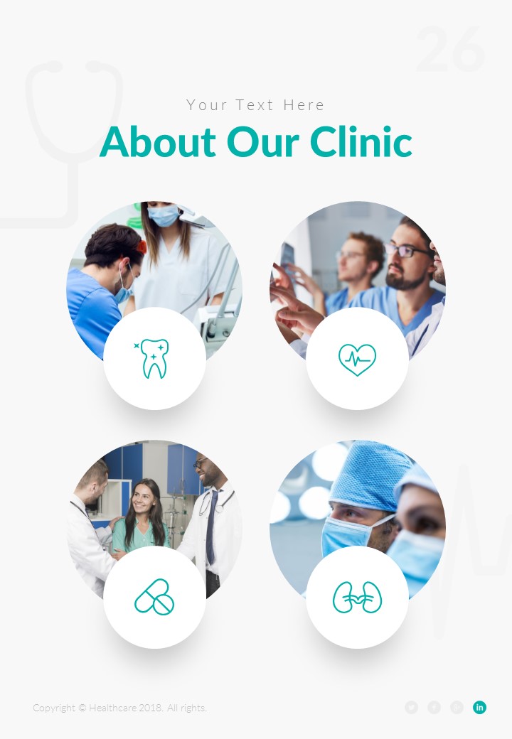 Healthcare Portrait Medical PowerPoint Template, Presentation Templates