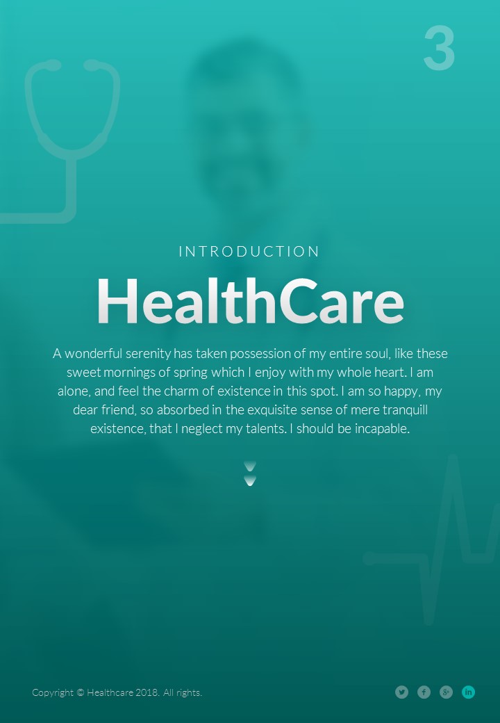 Healthcare Portrait Medical PowerPoint Template, Presentation Templates