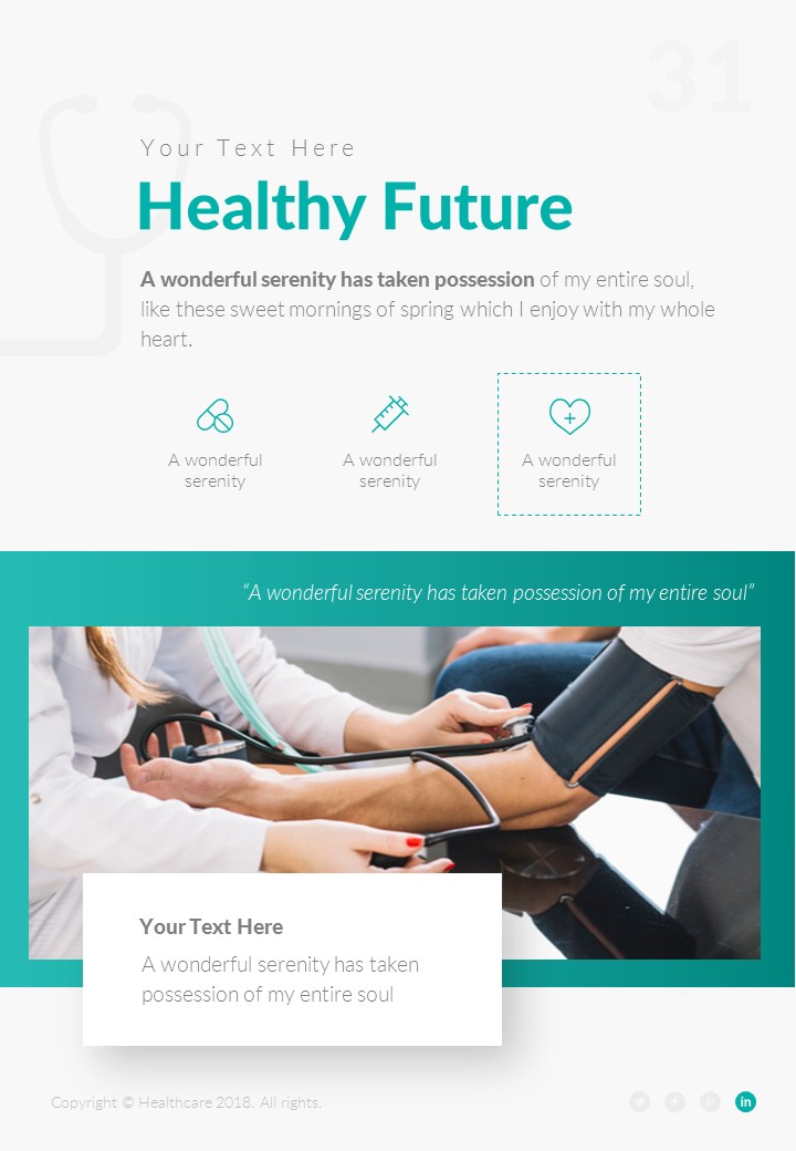 Healthcare Portrait Medical PowerPoint Template, Presentation Templates