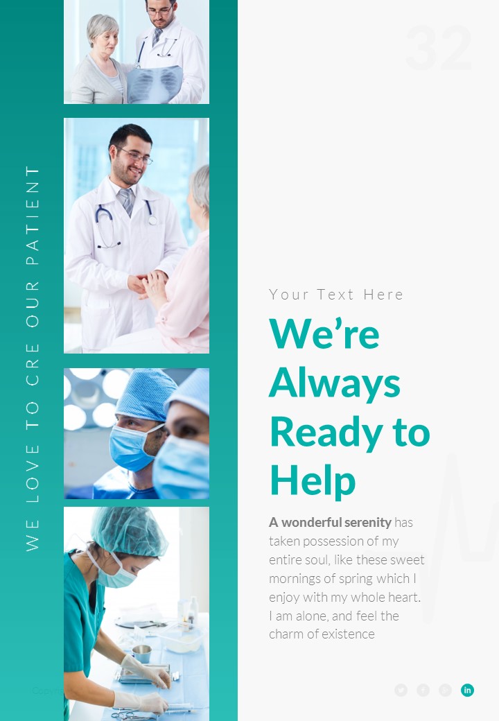 Healthcare Portrait Medical PowerPoint Template, Presentation Templates