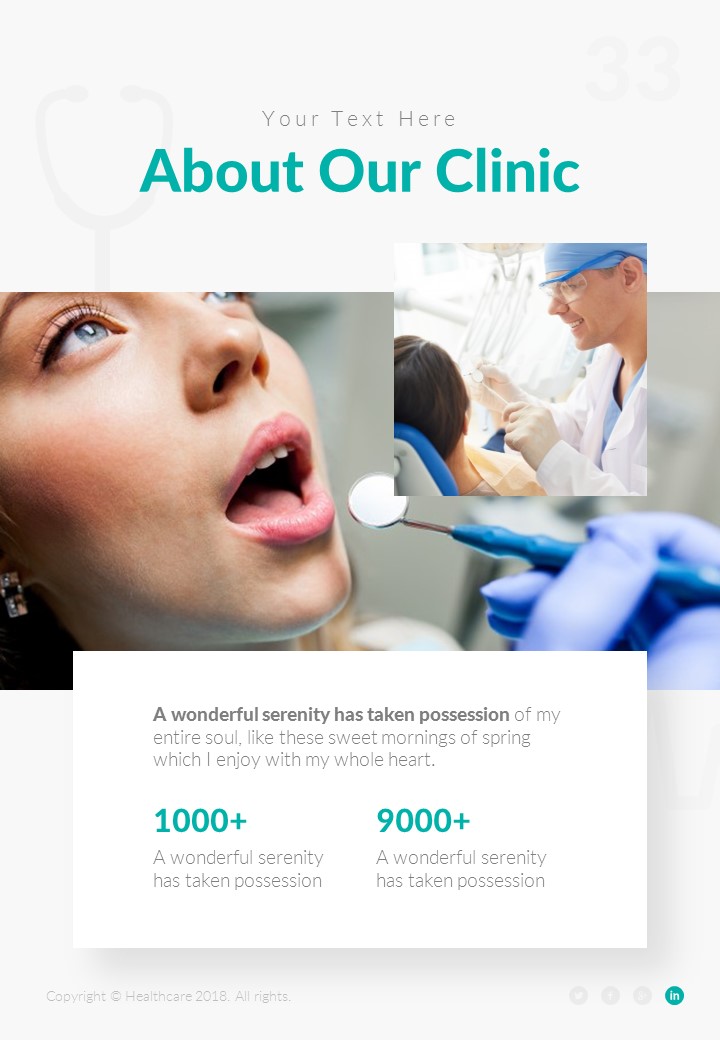 Healthcare Portrait Medical PowerPoint Template, Presentation Templates