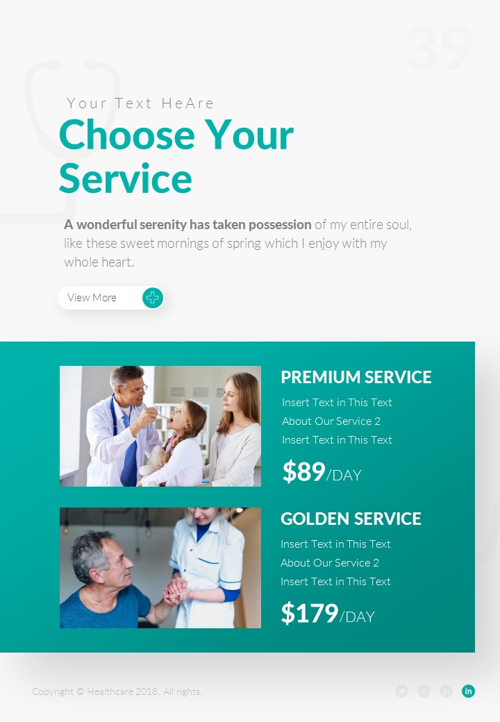 Healthcare Portrait Medical PowerPoint Template, Presentation Templates