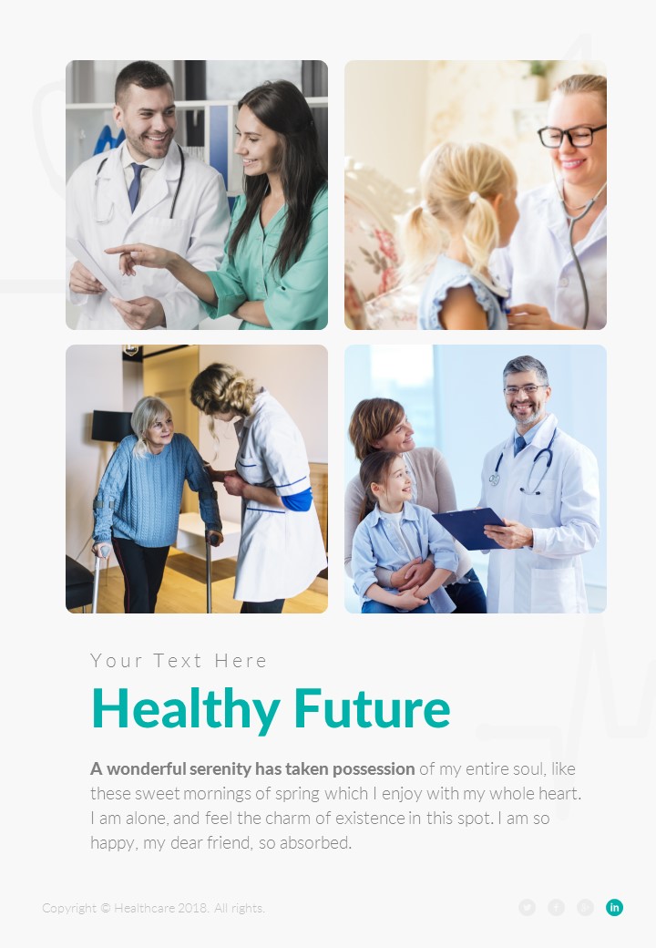 Healthcare Portrait Medical PowerPoint Template, Presentation Templates