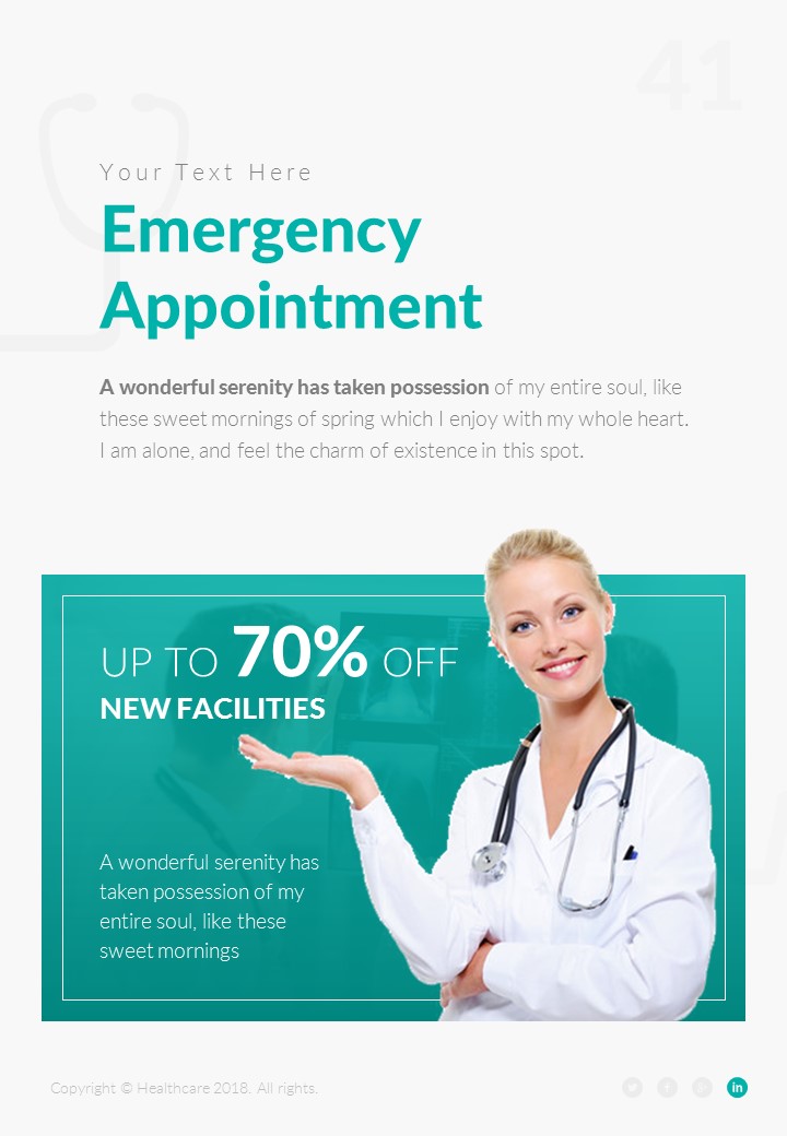 Healthcare Portrait Medical PowerPoint Template, Presentation Templates