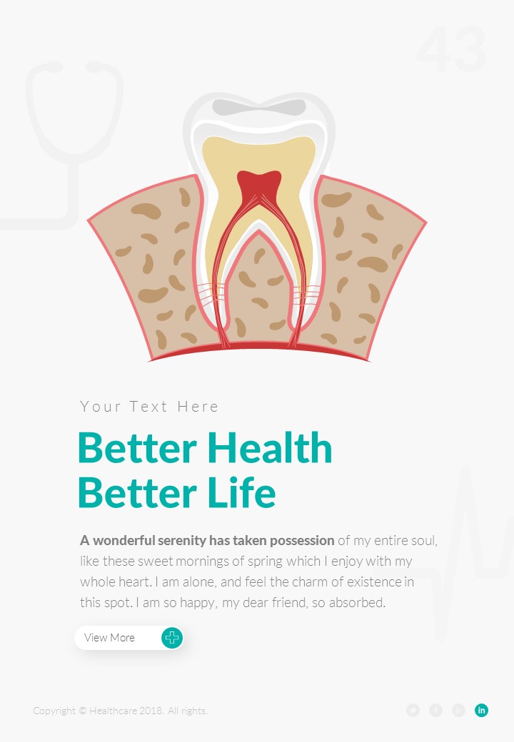 Healthcare Portrait Medical PowerPoint Template, Presentation Templates